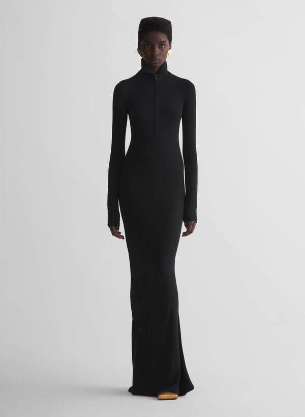 black jersey column dress | MUGLER Official Website – Mugler